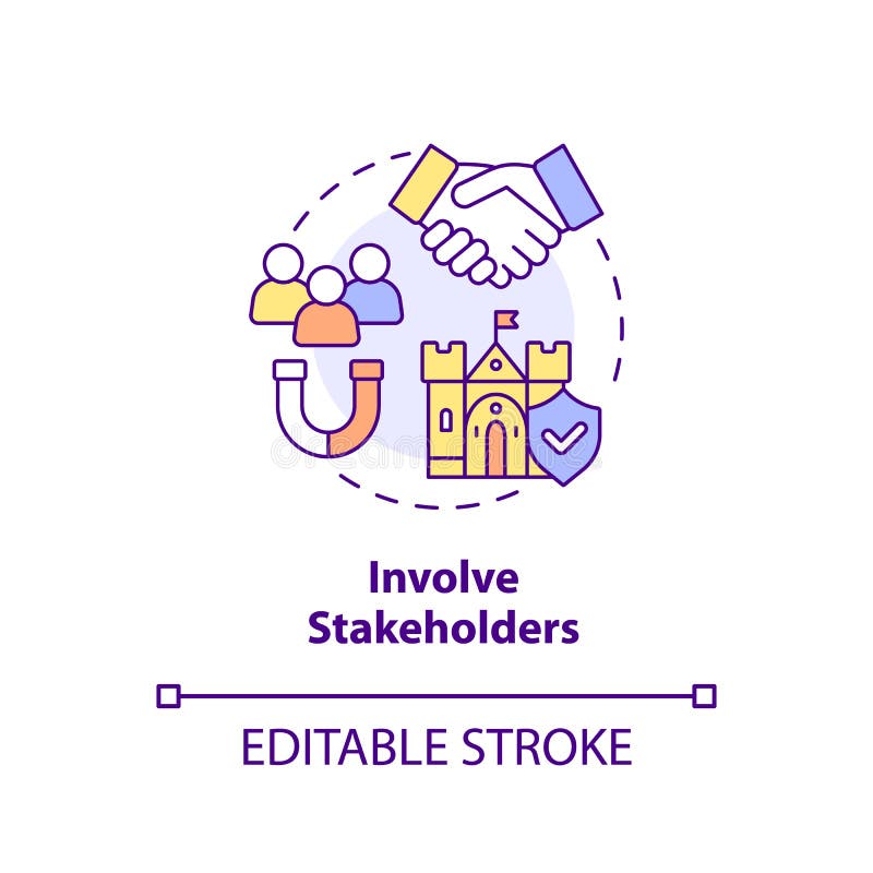 Involve Stakeholders Concept Icon Stock Vector - Illustration of ... Involve Stakeholders Concept Icon Stock Vector - Illustration of ...