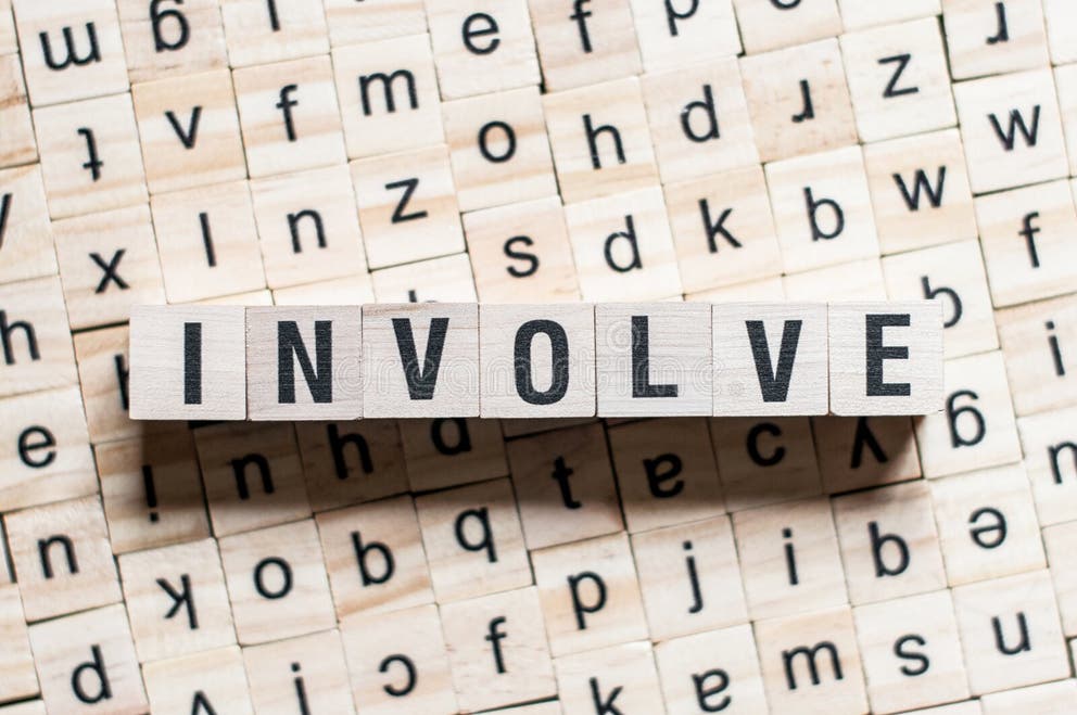 Involve word concept stock image. Image of audience - 156294795