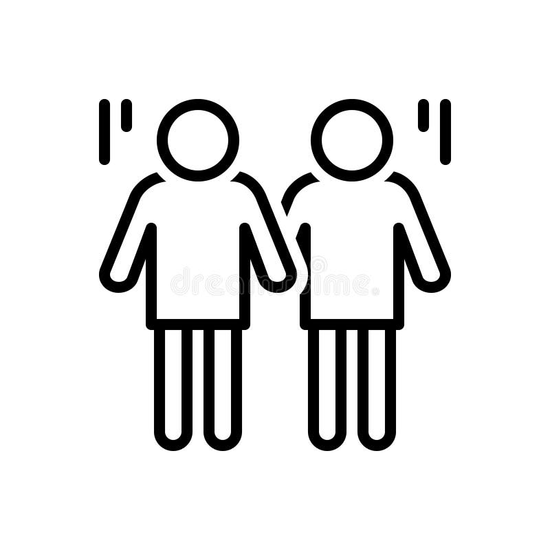 Black Line Icon for Involvement, Group Participation and Involved Stock ...