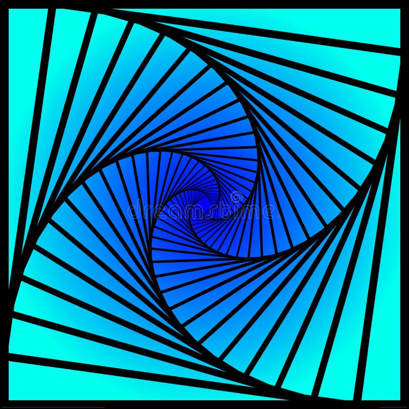 Inward Concentric Rotating, Spirally Squares Abstract Geometric ...