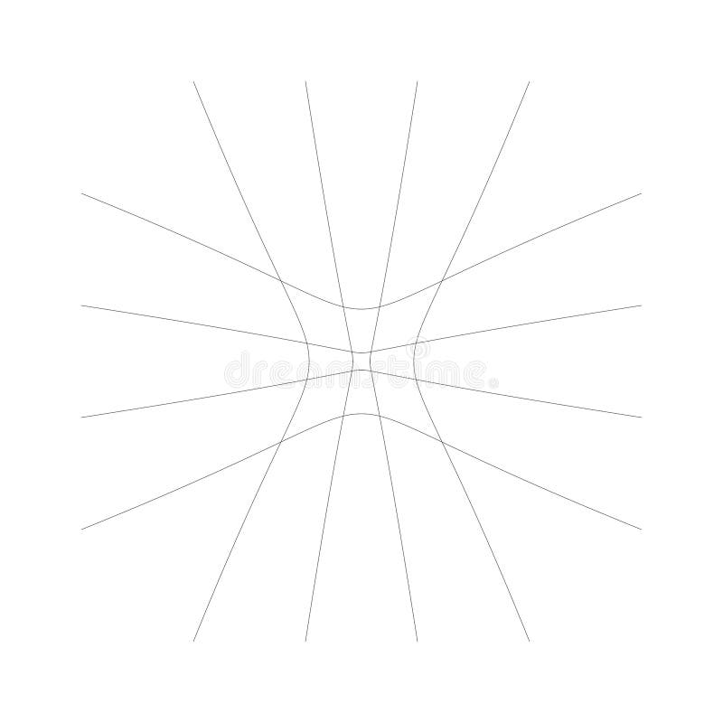 Inward, Recess Curved Lines Grid, Mesh. Incline Compress Hollow, Indent ...