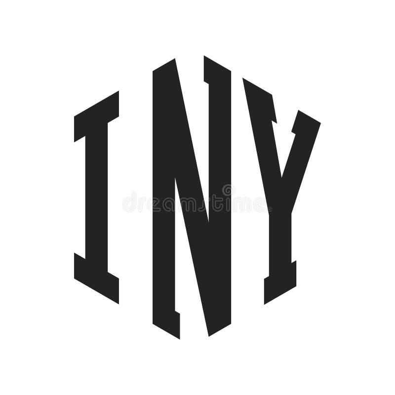 INY Logo Design. Initial Letter INY Monogram Logo Using Hexagon Shape ...