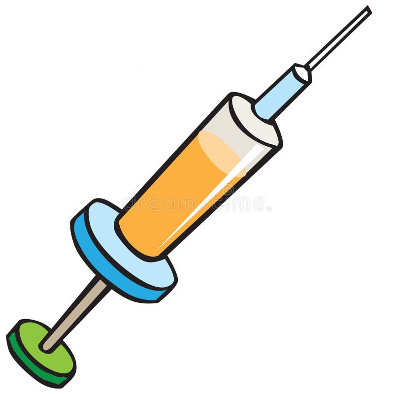 Inyección médica del color ilustración del vector. Ilustración de ...