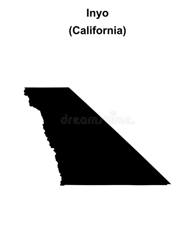 Inyo outline map stock vector. Illustration of inyo - 357884548