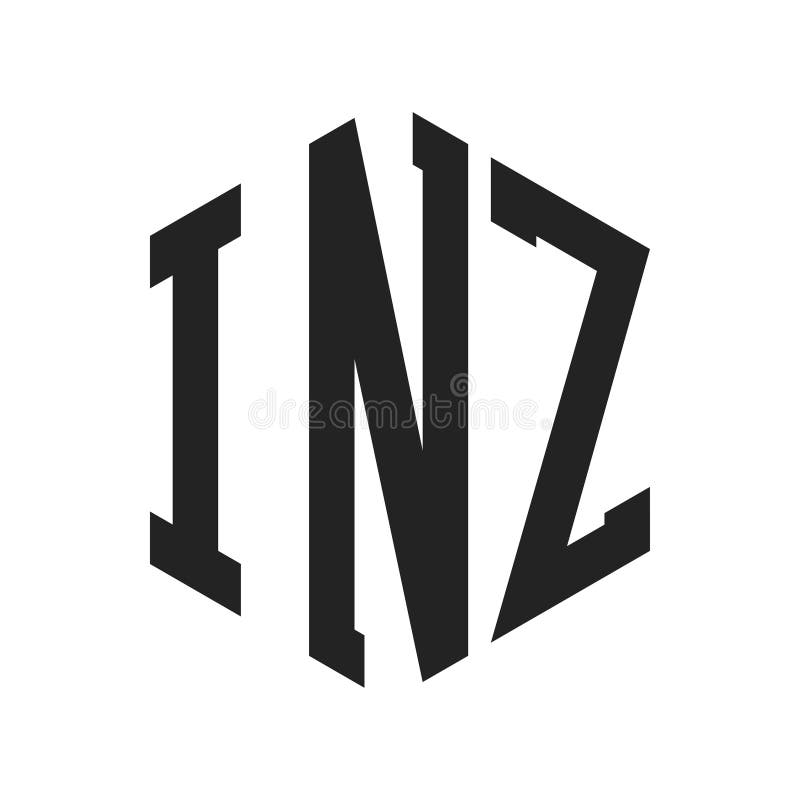 INZ Logo Design. Initial Letter INZ Monogram Logo Using Hexagon Shape ...