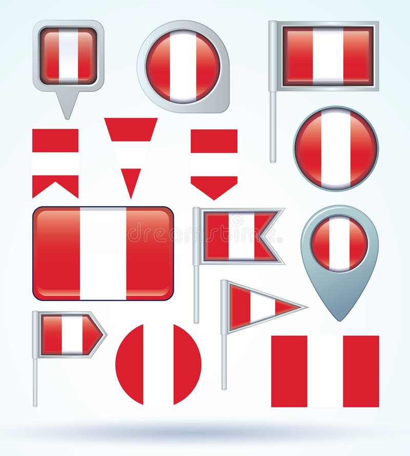 Inzamelingsvlag Van Peru, Vectorillustratie Vector Illustratie ...