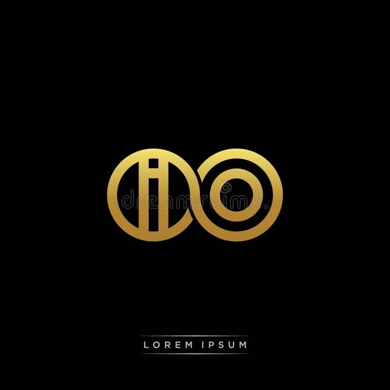IO Initial Letter Linked Circle Capital Monogram Logo Modern Template ...