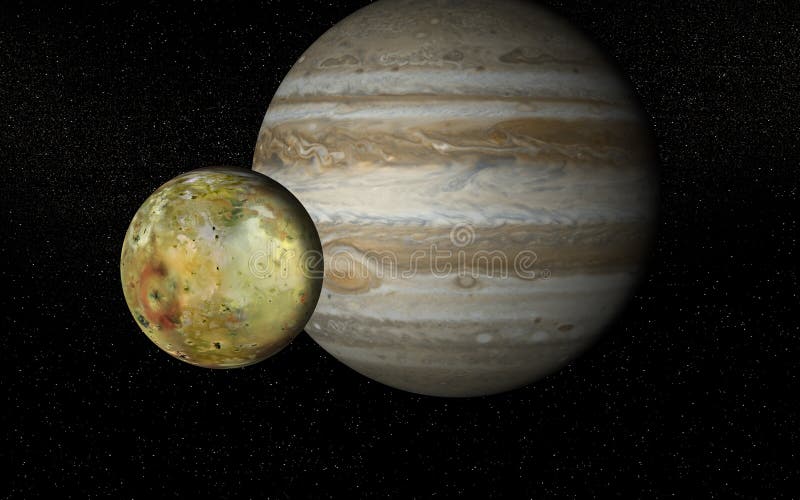 Io And Jupiter Stock Photo - Image: 42301611