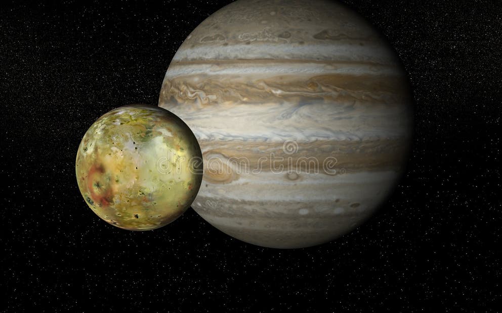 Io and Jupiter stock image. Image of milky, nasa, modern - 42301611