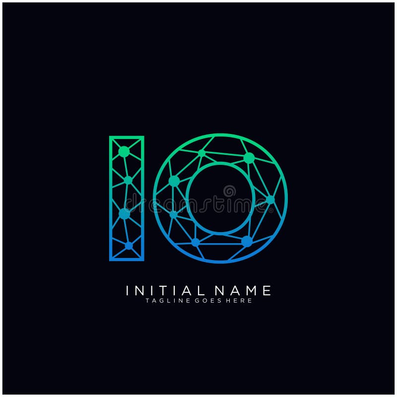 IO Letter Logo Icon Design Template Elements Stock Vector ...