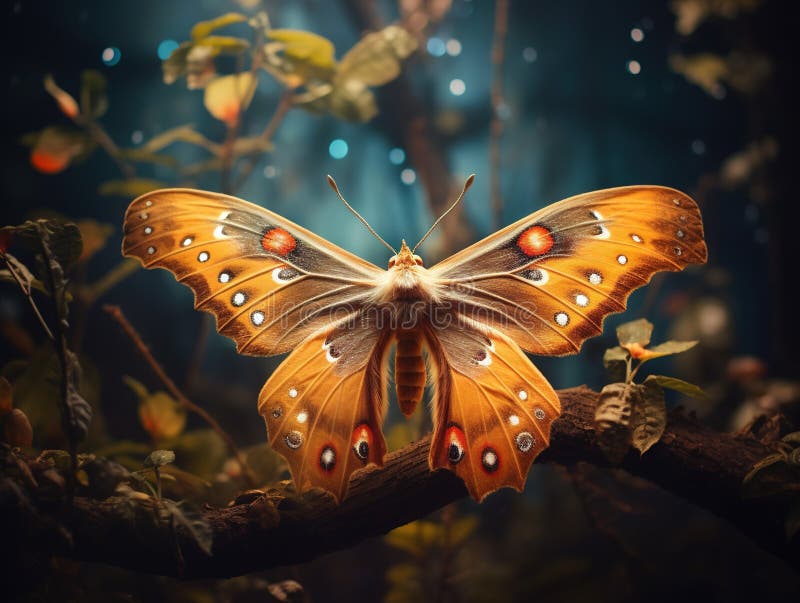 Ai Generated Illustration Wildlife Concept of IO Moth Stock ...