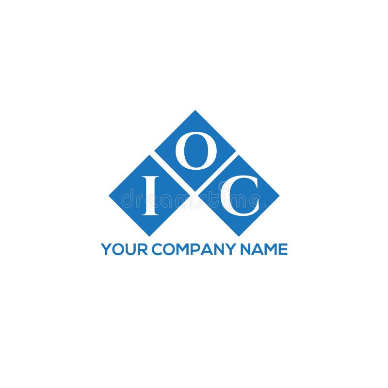 IOC Letter Logo Design on WHITE Background. IOC Creative Initials ...
