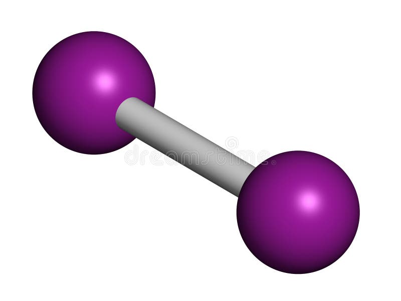 Iodine (I2) Molecule. Solutions of Elemental Iodine are Used As ...
