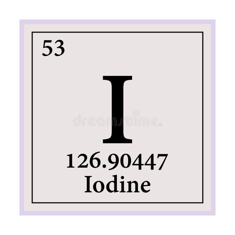 Iodine Periodic Table of the Elements Vector Illustration Eps 10 Stock ...