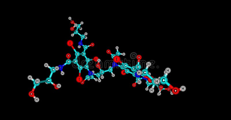 Iodixanol Molecular Structure Isolated on White Stock Illustration ...