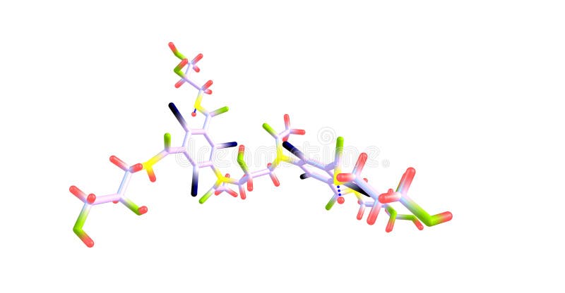 Iodixanol Molecular Structure Isolated on White Stock Illustration ...