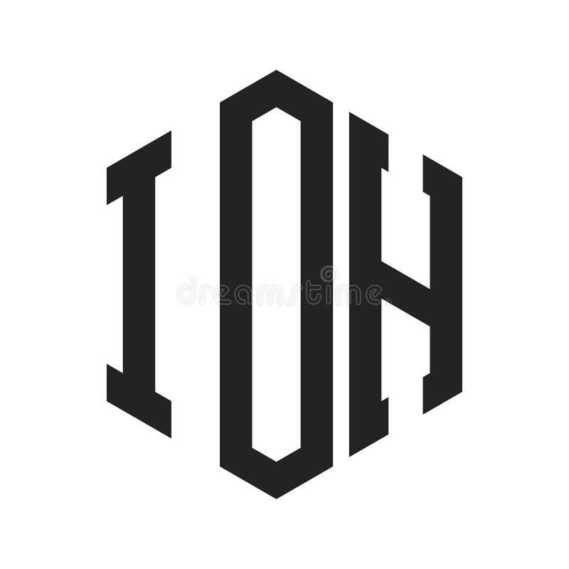 IOH Logo Design. Initial Letter IOH Monogram Logo Using Hexagon Shape ...