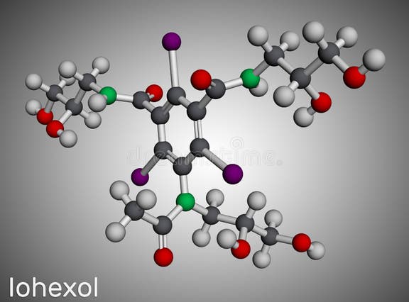 Iohexol Molecule. it is Contrast Agent Used in Myelography and Contrast ...