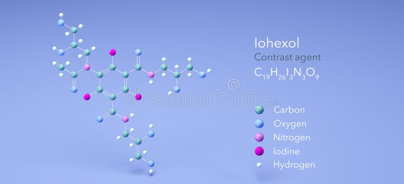 Iohexol Molecule, Molecular Structures, Contrast Agent, 3d Model ...