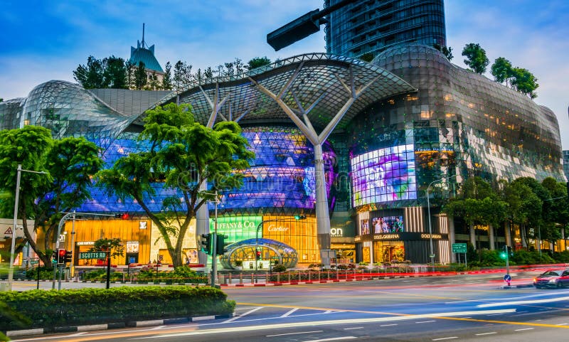 ION Orchard Shopping Mall in Singapore after Sunset Editorial Photo ...