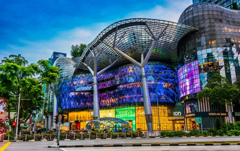 ION Orchard Shopping Mall in Singapore after Sunset Editorial Photo ...