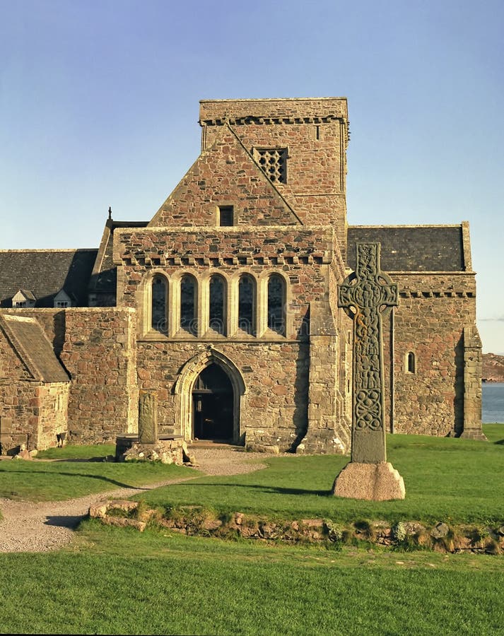Iona Abbey stock photo. Image of church, cross, hebrides - 112384