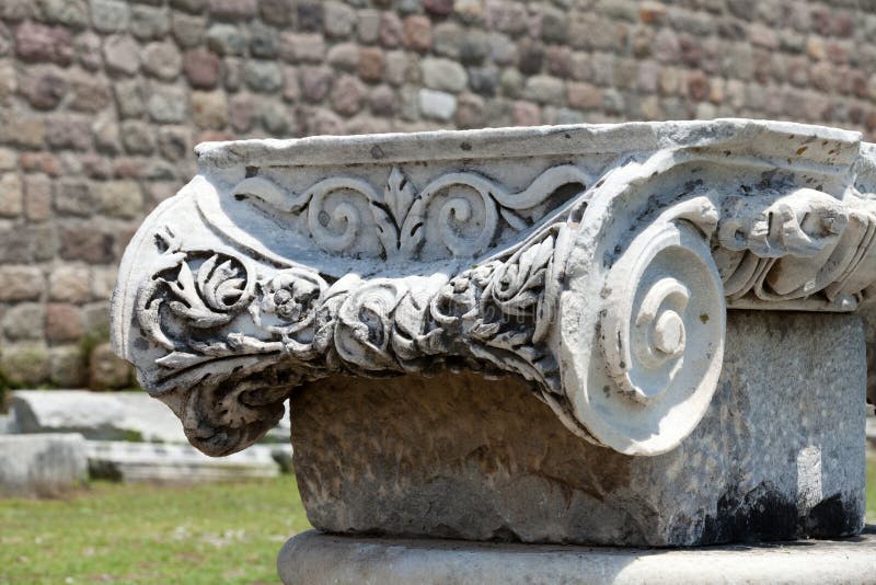 Ionian column capital stock photo. Image of doric, ephesus - 37660708