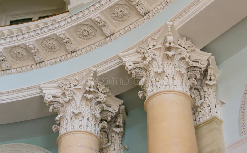 Ionian Column Capital Architectural Detail Stock Image - Image of ...