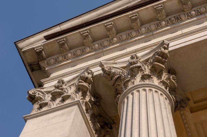 Ionian Column Capital Architectural Detail Stock Photo - Image of ...