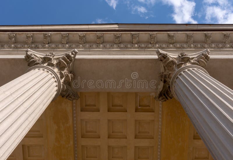 Ionian Column Capital Architectural Detail Stock Image - Image of ...