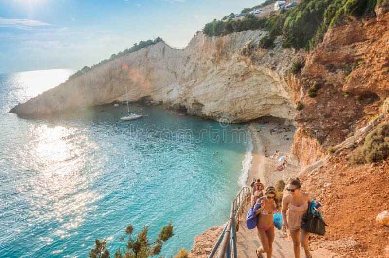 The Potistis Waterfall in South Kefalonia Island, Ionian Islands ...