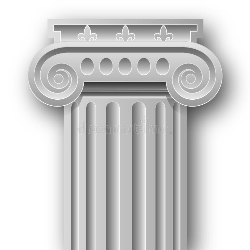 Ionic column stock vector. Illustration of monument, ionic - 7284605
