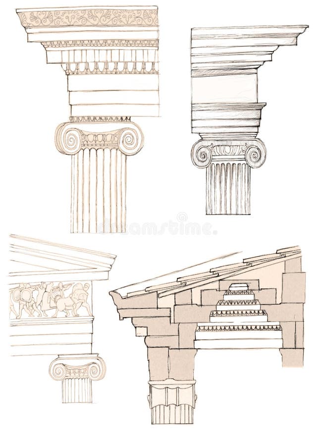 Ionic column stock vector. Illustration of monument, ionic - 7284605