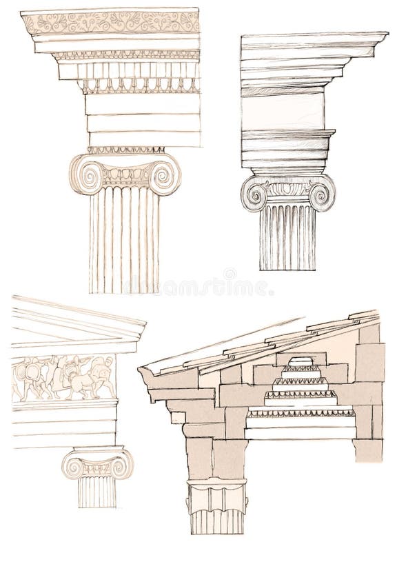 Ancient Greek Column Delphi Greece Stock Illustrations – 5 Ancient ...