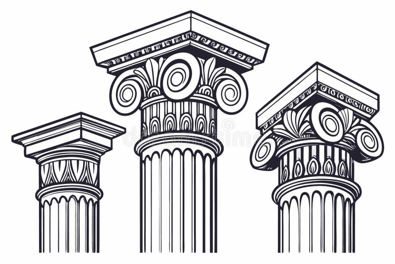 Column Shafts Showcase Fluting Stock Illustrations – 1 Column Shafts ...