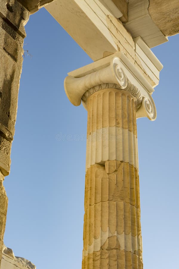 Ionic Column Detail, Greece Stock Photo - Image of capital, greek ...
