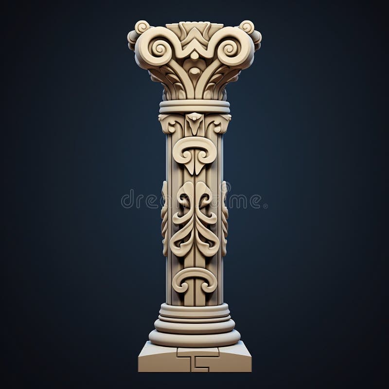 Ionic Column. Law, Architecture Stock Illustration - Illustration of ...