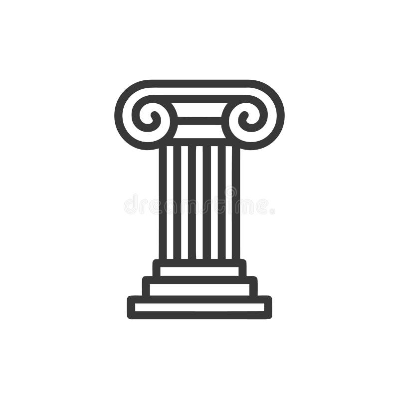 Ionic Column: Architectural Design Element Stock Vector - Illustration ...