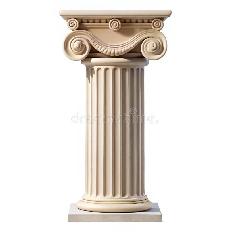 Ionic Column a Symbol of Classical Architecture Stock Illustration ...