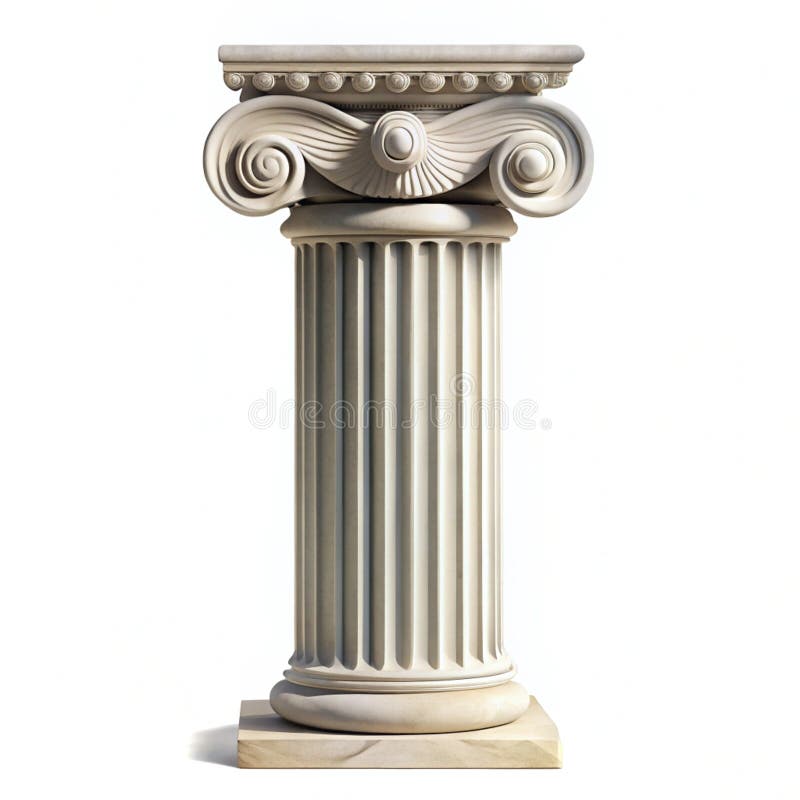 Ionic Column a Symbol of Classical Architecture Stock Illustration ...