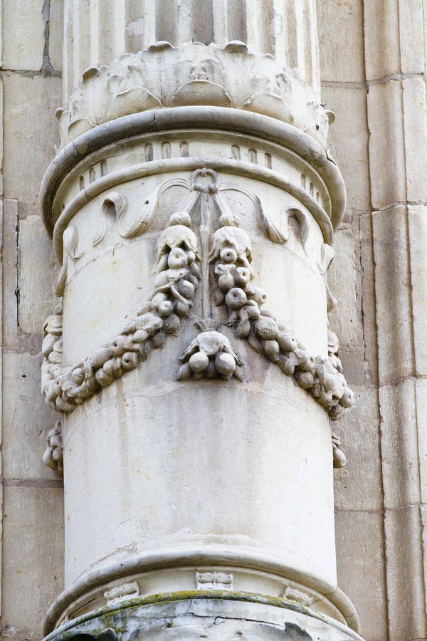 Ionic Columns Details. Renaissance Stock Image - Image of east, henares ...