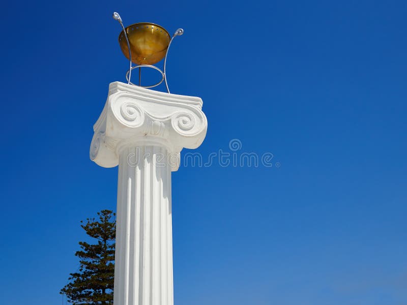 Ionic Cypriot Greek Column Paphos Cyprus Stock Photo - Image of column ...
