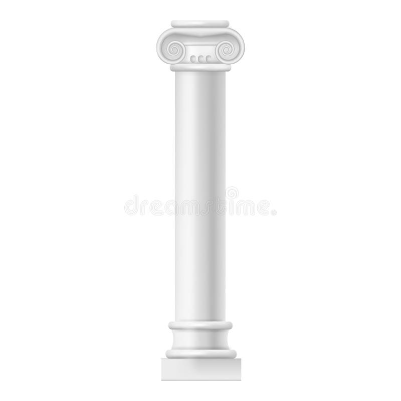 Ionic Greek Column, Pillar with Scrolls Stock Illustration ...
