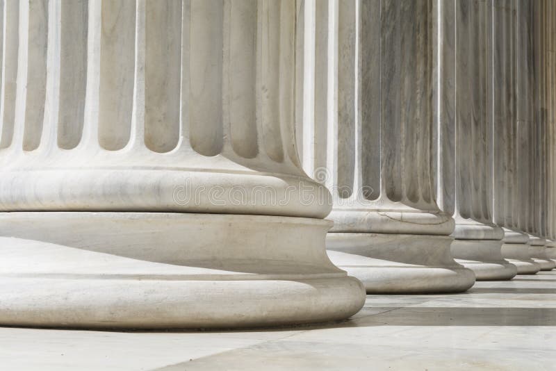 Ionic order colonnade stock photo. Image of legal, close - 96378248