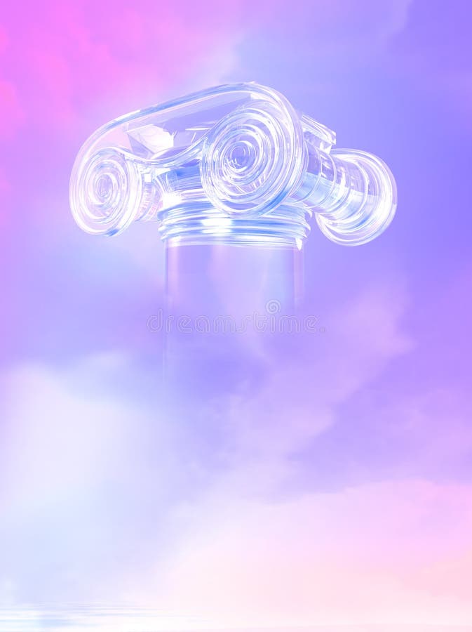 Ionic style glass column stock illustration. Illustration of style ...