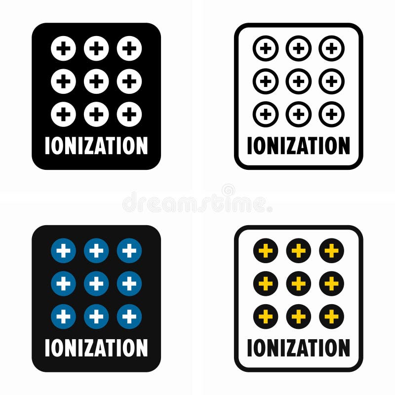 Ionization, Purifying System Information Sign Stock Vector ...