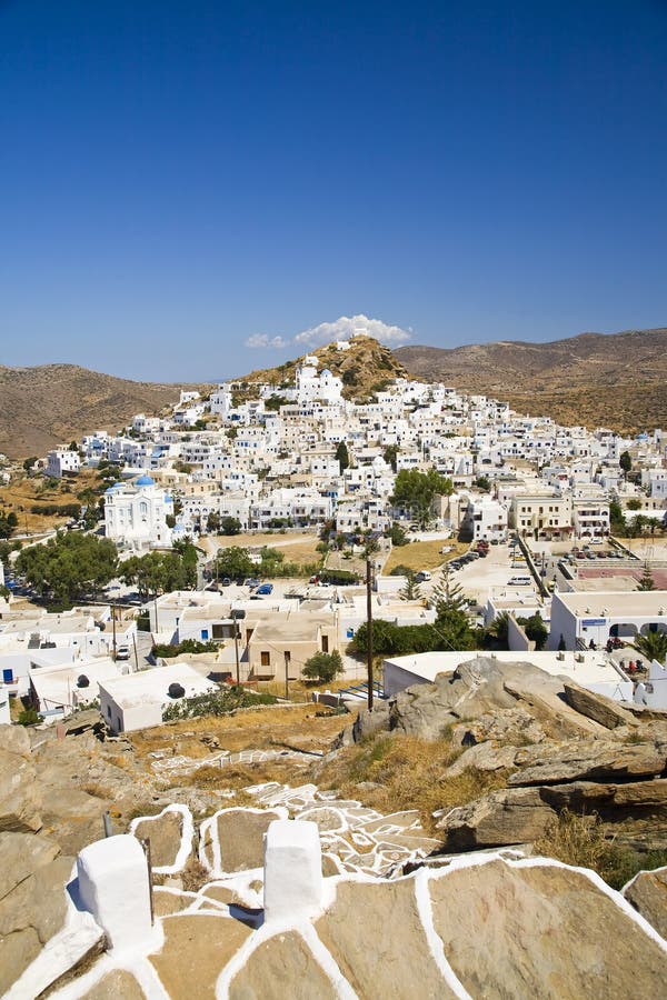 IOS-Dorf, IOS-Insel, Griechenland Stockbild - Bild von cyclades ...