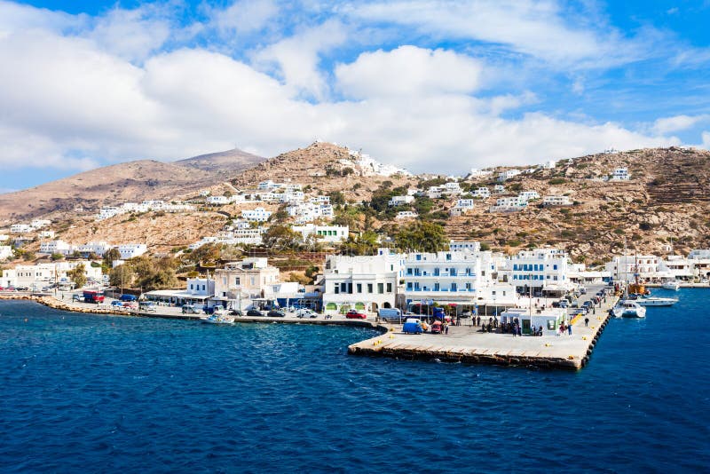 Ios island in Greece stock image. Image of landmark, capital - 89566899