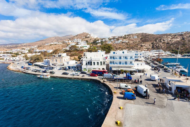 Ios island in Greece stock photo. Image of mediterranean - 93413820