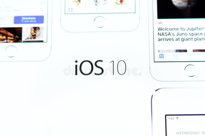 Ios 10 Logo on Apple Official Home Page Editorial Image - Image of ...